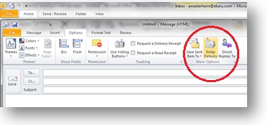 How to Delay or Schedule Sending an eMail in Outlook 2010